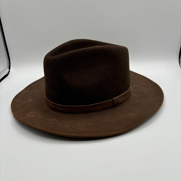 Stetson | Accessories | Stetson Cowboy Hat Brown Felted Leather Strap ...